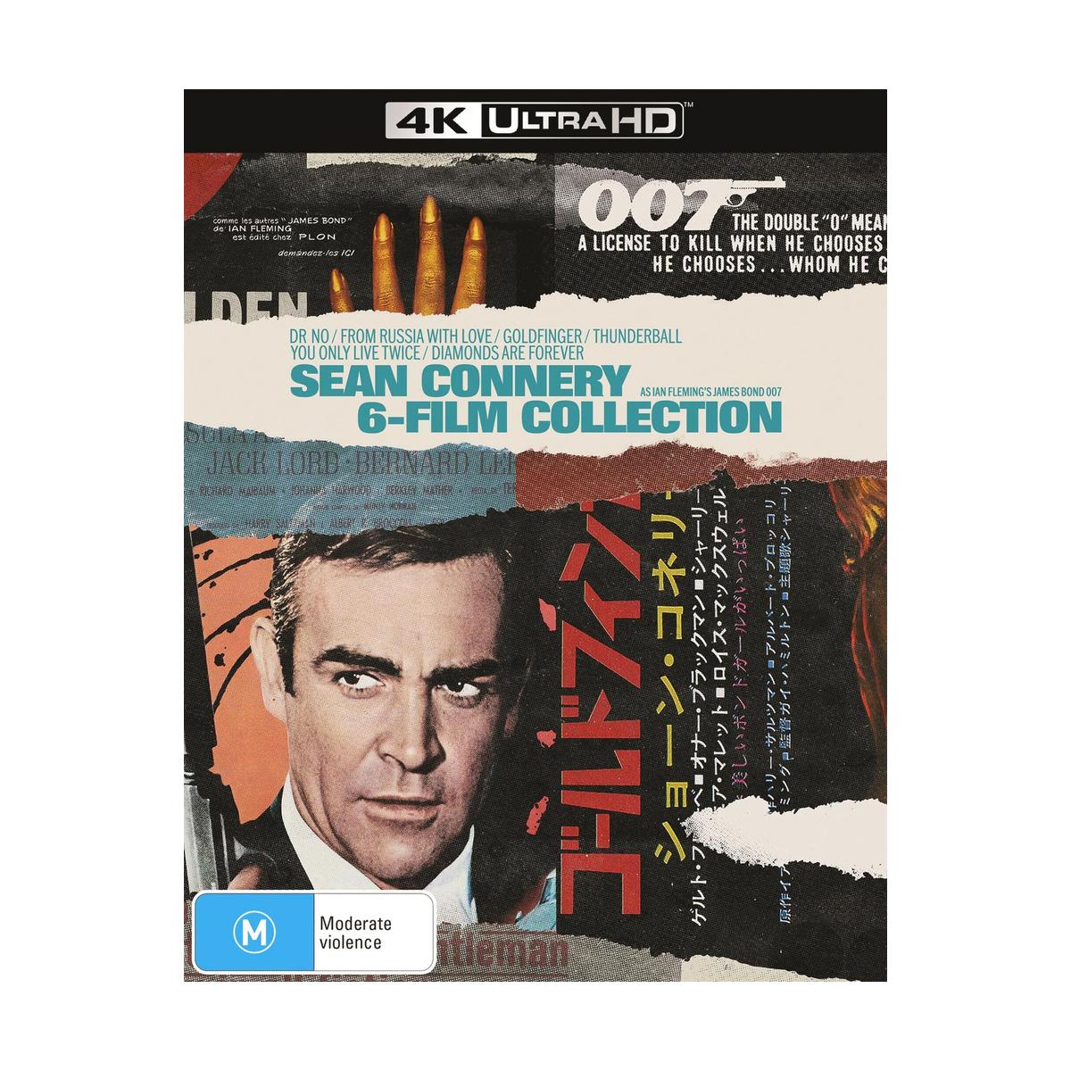 James Bond: Sean Connery - 6 Film Collection [4K Ultra HD] – DVD Hub